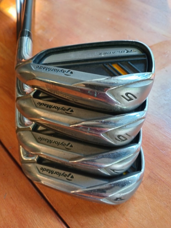 Used Taylormade RBladez Iron Set Of 4 Rocket Fuel Med Flex Steel Shafts ...