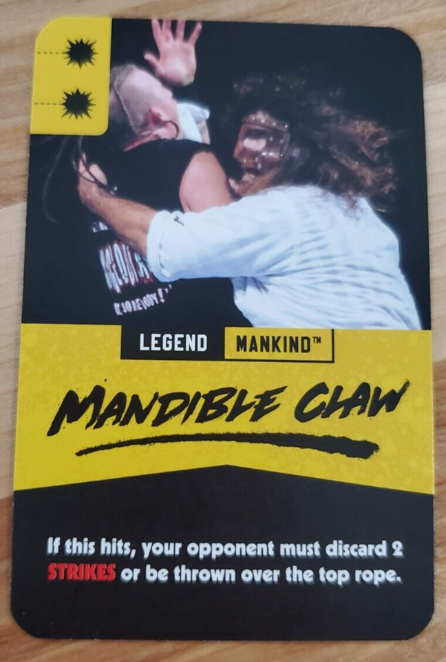MANKIND 2020 Ravensburger WWE Royal Rumble Game Card MANDIBLE CLAW MICK ...