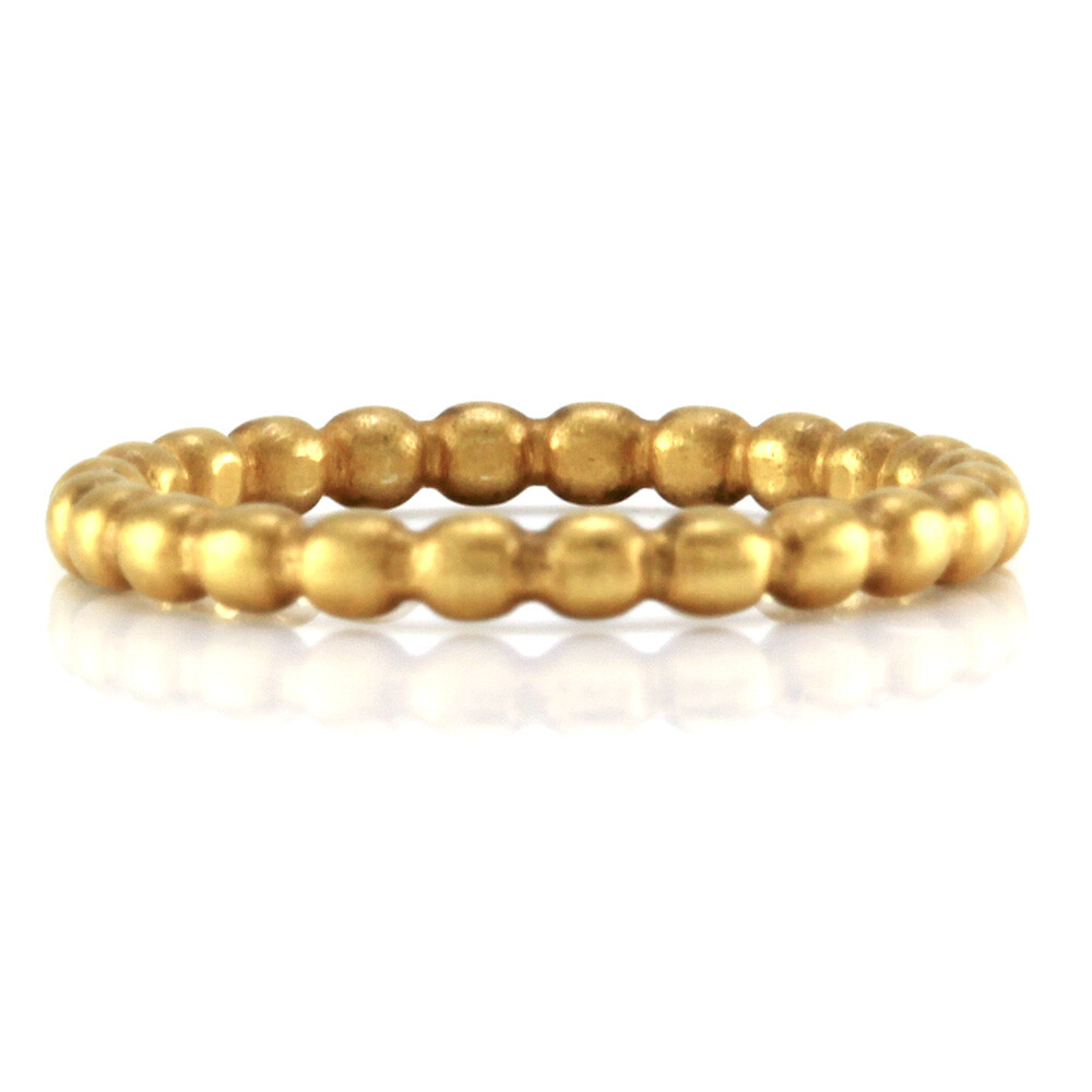Norman Covan Scalloped 18K Yellow Gold Eternity Band Ring | eBay
