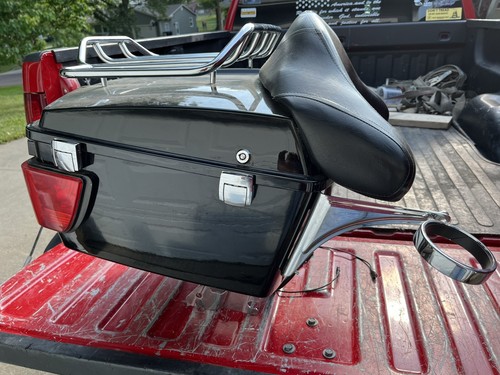 OEM Harley Davidson Touring Tour Pack Pak Backrest Rack Cup Holder | eBay