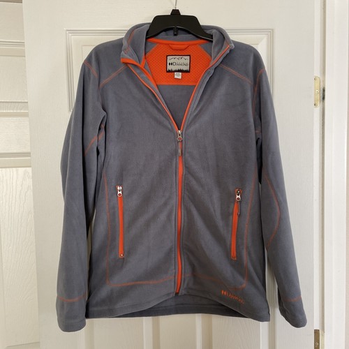 Gray Medium Double Diamond Orange Trim Fleece Stretch Softshell Ski ...