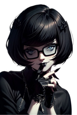 Goth Velma Scooby Doo Waifu Weatherproof Anime Sticker 6" Car Decal | eBay
