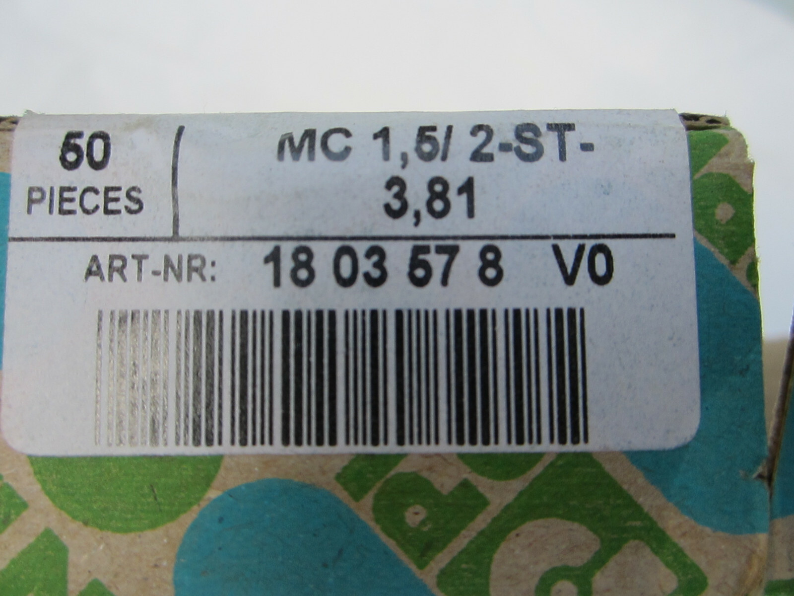 PHOENIX CONTACT 1803578 TERMINAL BLOCK 2 POSITION PLUGS LOT OF 50 | eBay