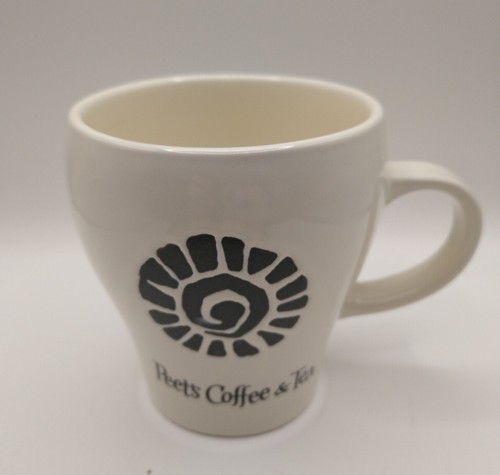 Peets Coffee & Tea Mug Ceramic BIA Off White Cream Peet's Exc Condition ...