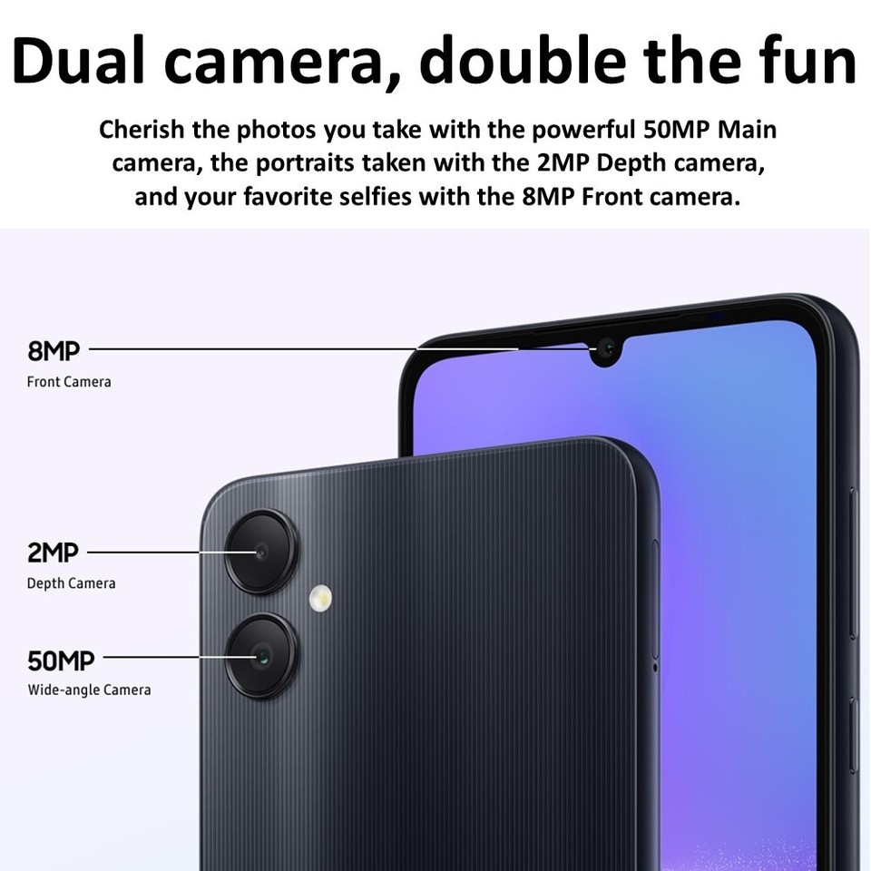 SAMSUNG Galaxy A05 (128GB, 4GB) 6.7" GSM Unlocked US + Global 4G VoLTE ...