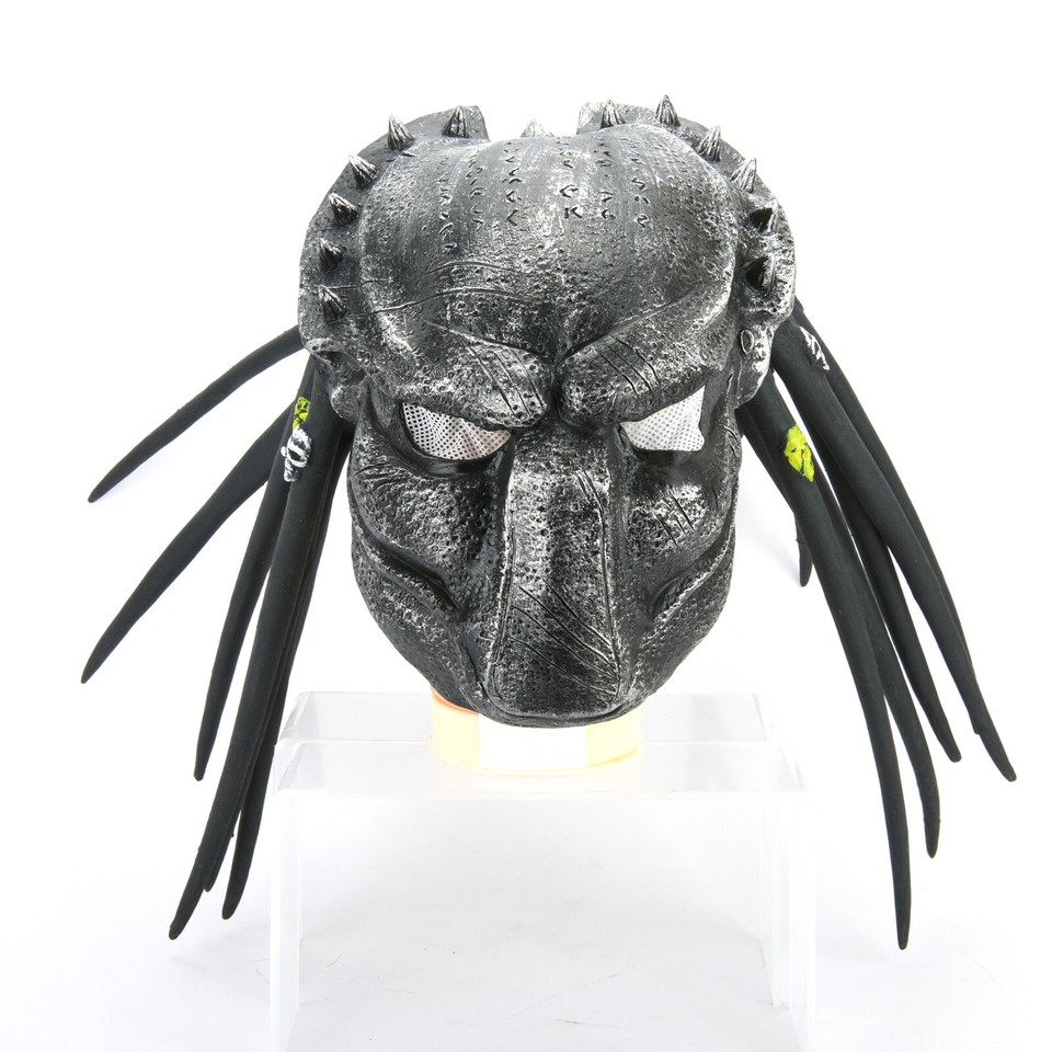 Predator Full Face Latex Mask w/Dreads Hair Costume Helmet Halloween ...