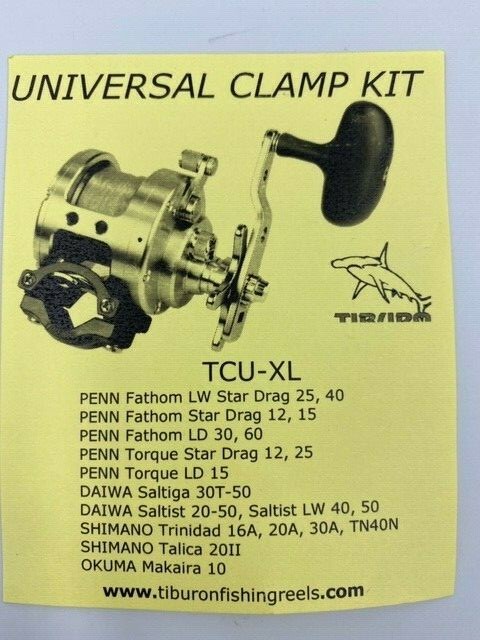 Tiburon TCU M L XL XXL Reel Clamp Kit Penn Daiwa Shimano Okuma Select ...