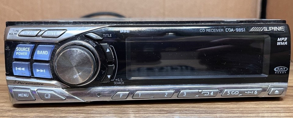ALPINE CAR AUDIO STEREO IN DASH CD UNIT CDA-9851 EQ VINTAGE OLD SCHOOL ...