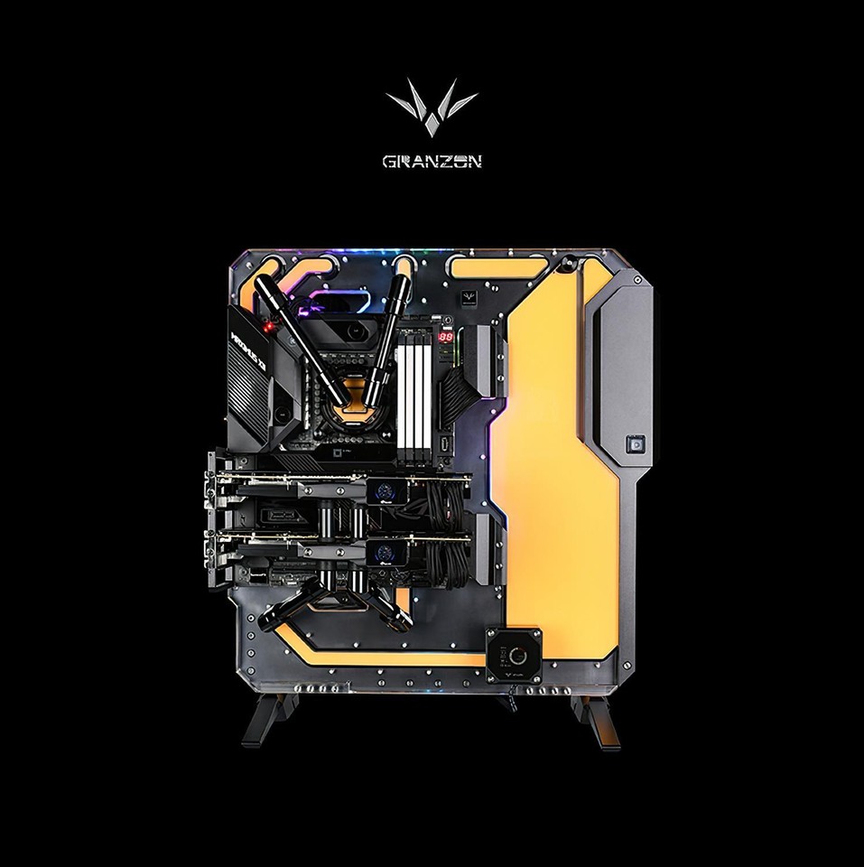 Granzon G20 Open Frame Chassis Distro Plate Water Cooling Case Chassis ...