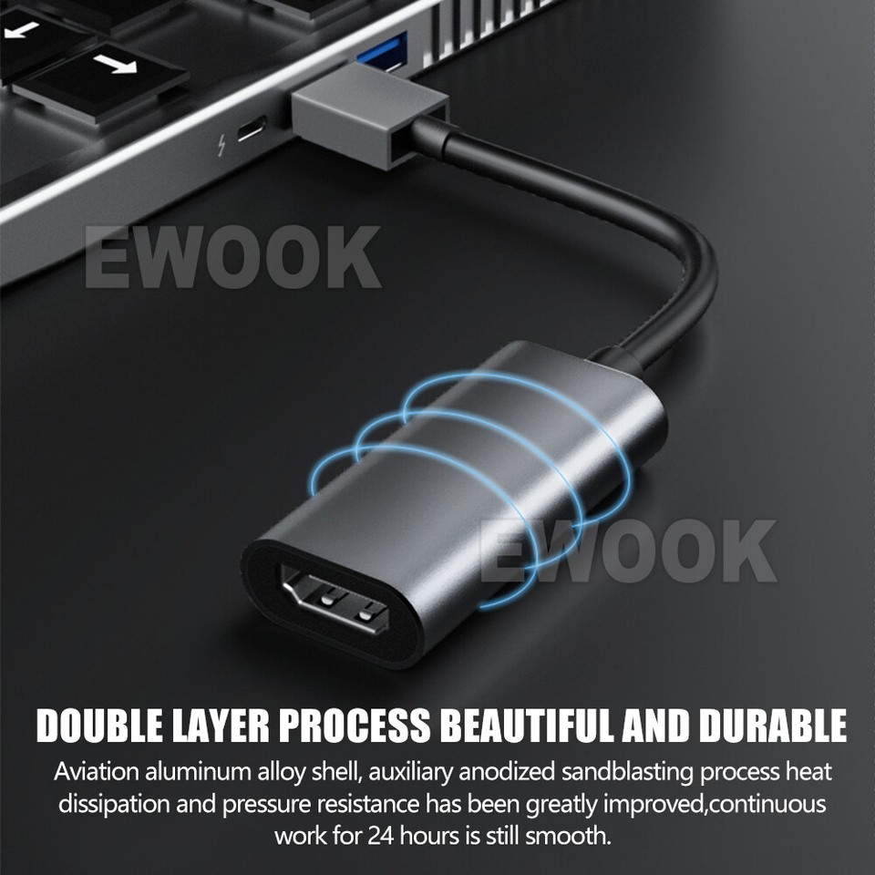 USB to HDMI Video Adapter Card Converter Cable Full HD 1080p for PC ...