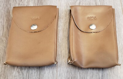 2 Vintage USPS Carrier Leather-style Pouch Belt Bag Rare | eBay