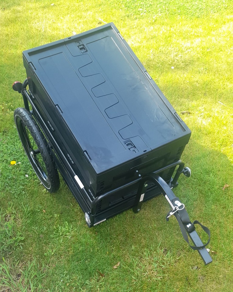 Mobility Scooter Cargo Trailer/Box with removeable Black Box Pneumatic ...