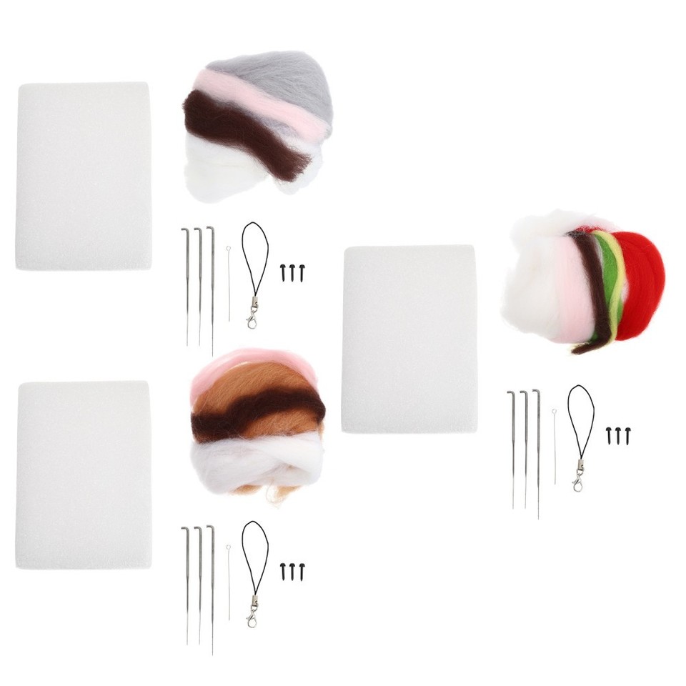 3 Sets Felt Felting Needle Creative Animals Craft Kit Beginner DIY Kits ...