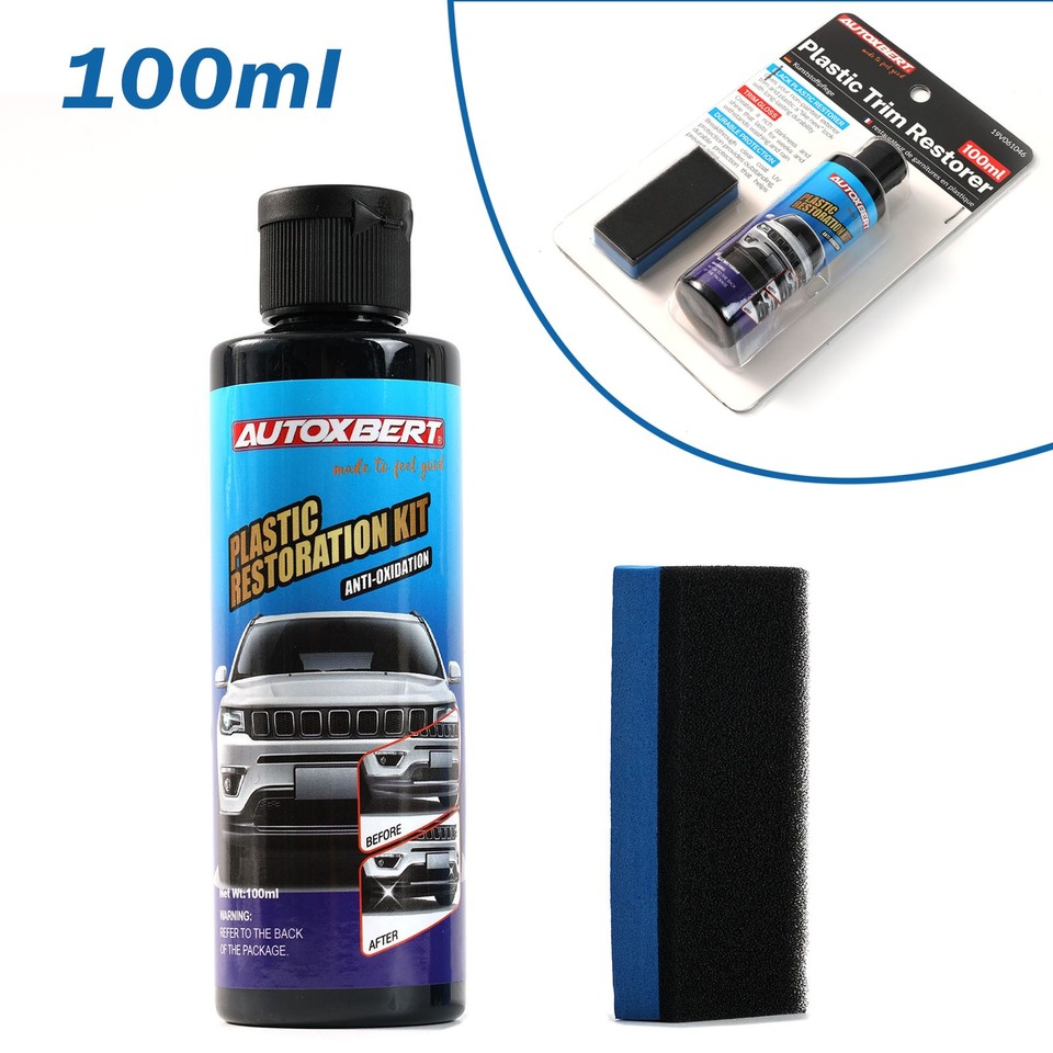 3.4OZ 100ml Plastic Car Restorer Trim Restoration kit Revitalizing ...