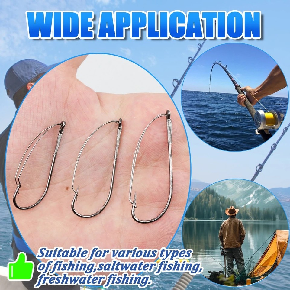 10~50Pcs Fishing Wacky Hooks Weedless Wacky Rig Hooks for Worm Bait ...