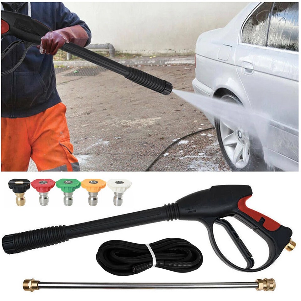 High Pressure 4000PSI Car Power Washer Gun Spray Wand Lance Nozzle and ...
