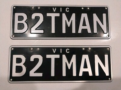 Custom Personalised Number Plates Victoria B2TMAN - "BATMAN DC Comics ...