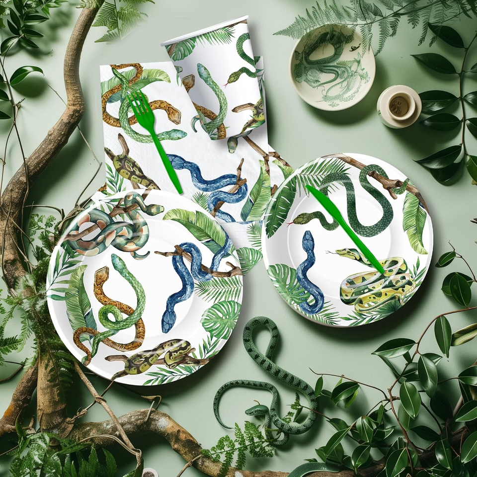 Snake Party Decorations - Reptile Theme Snake Birthday Party Supplies ...