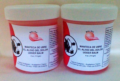 2 Manteca De Ubre Red Vaquita Pain Relieving Ointment Muscle Pain UDDER ...