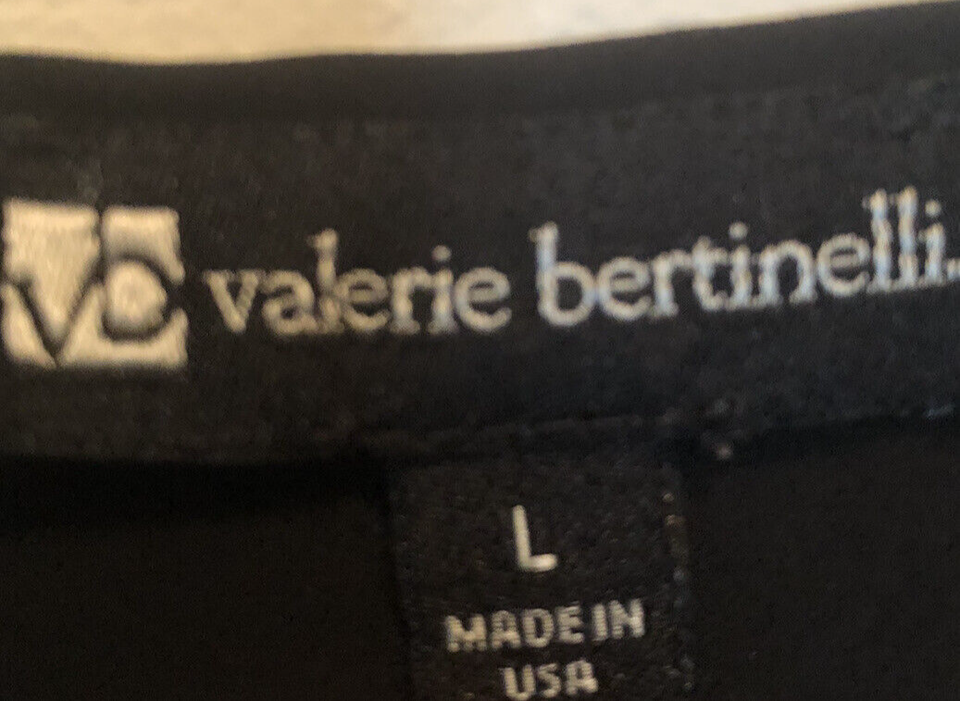 Top Tunic Shirt Women's Large Black White Valerie Bertinelli | eBay