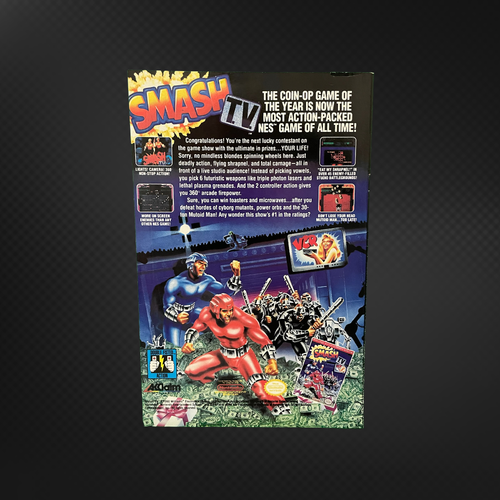Smash TV NES Video Game Original Print Ad 90's Nintendo Arcade 1991 | eBay