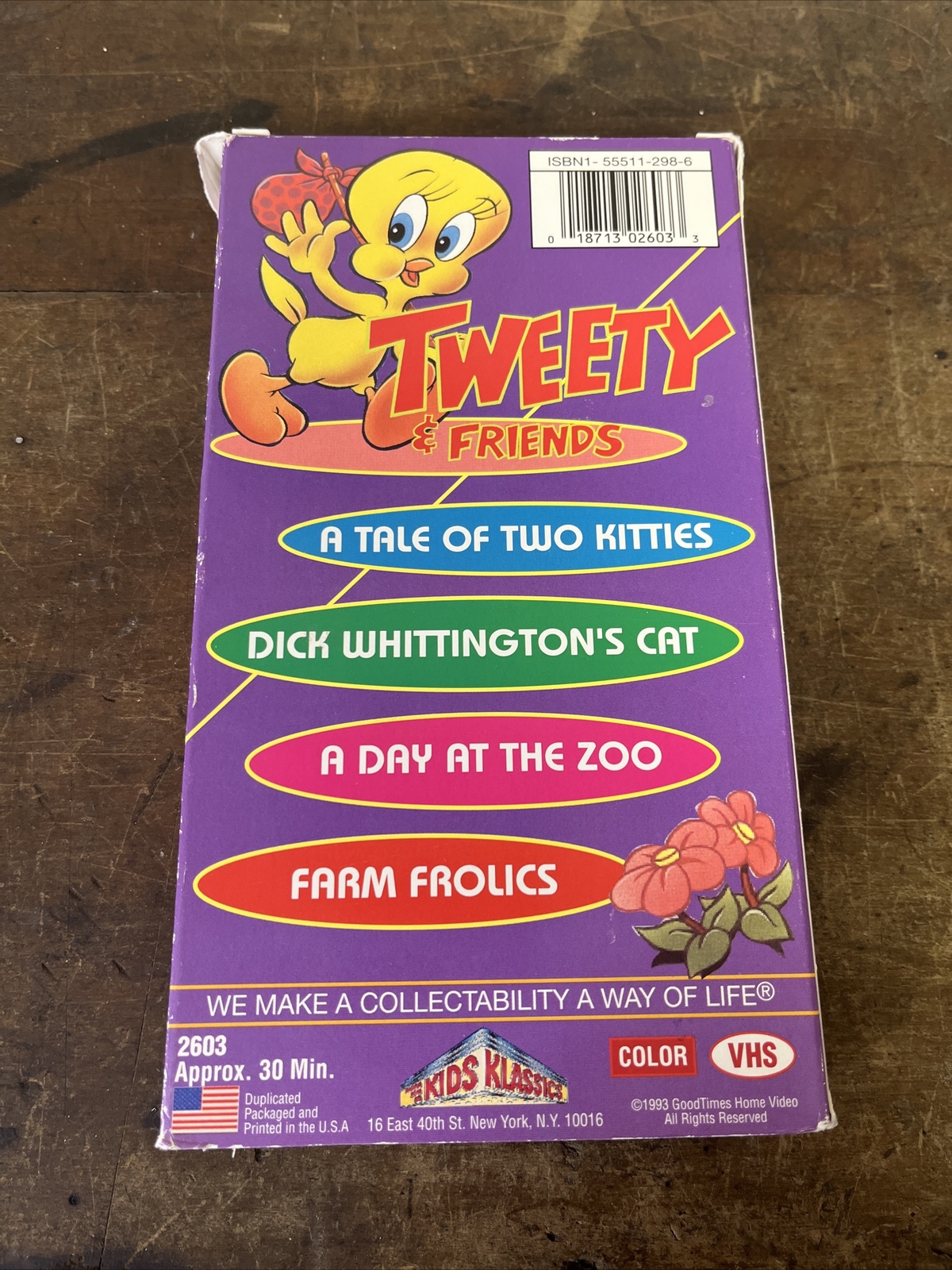 Vintage VHS 1993 ~ Tweety & Friends Kids Klassics ~ 4 Animated Cartoons ...