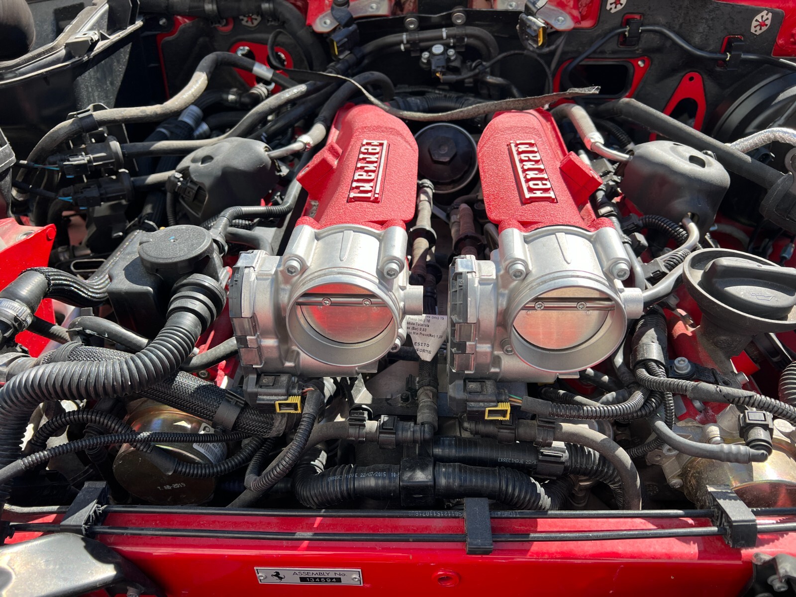 15-18 Ferrari California T Complete Engine Long block with turbos 3k ...