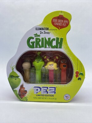 Limited Edition PEZ Collector's 4 Piece Tin Set - Dr. Seuss The GRINCH ...