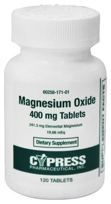 Cypress Magnesium Oxide 400mg Tablets 120ct -Expiration Date 11-2026 ...