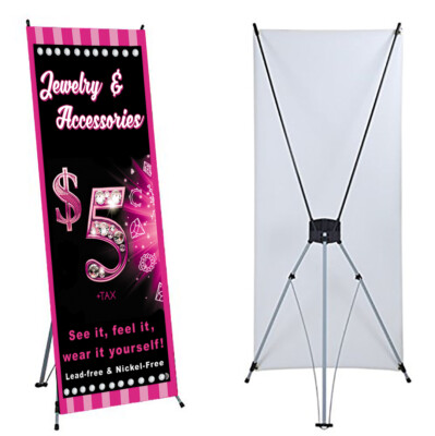 Jewelry Banner X stand Included 24"x 63" Events For Paparaz Consultant ...