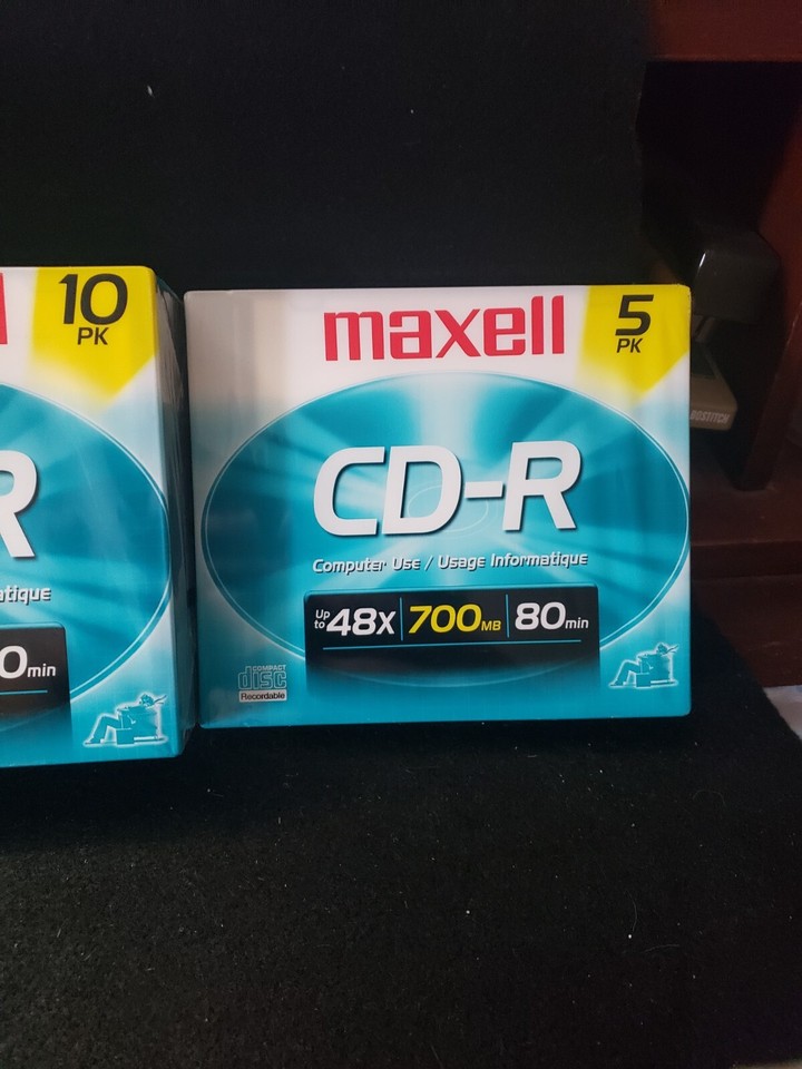 New MAXELL 15 Pack CD-RW Rewritable Media With Jewel Cases 700MB/80 ...