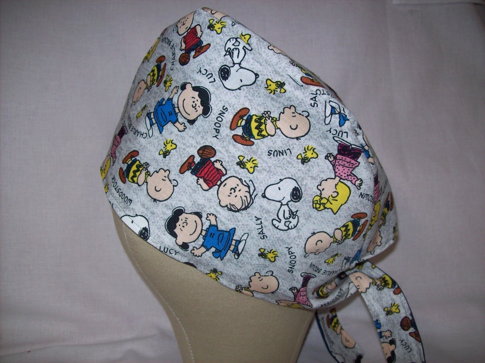 Men/Women Surgical Scrub Cap Lined Peanuts Snoopy Lucy Charlie Brown ...