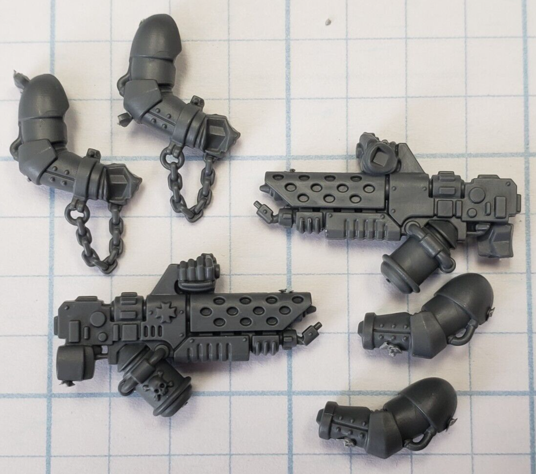 Warhammer 40k Black Templar Bits Crusader Squad Pyreblaster Flamer x2 ...