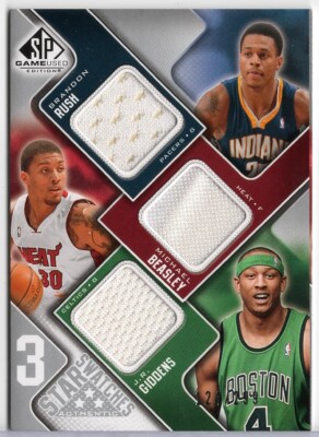 2009-10 SPGU Brandon Rush Michael Beasley Giddens 3 Star Swatches ...