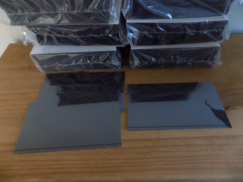 100 approval stock cards 150x85mm single strip black with clear flap ...