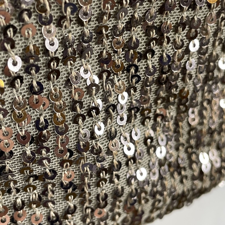 Lulus Babydoll Sequin Crop Top Womens XLarge Silver Rave Festival Going ...