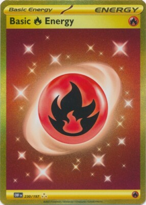 Basic Fire Energy - 230/197 Hyper Rare Obsidian Flames Pokemon TCG | eBay