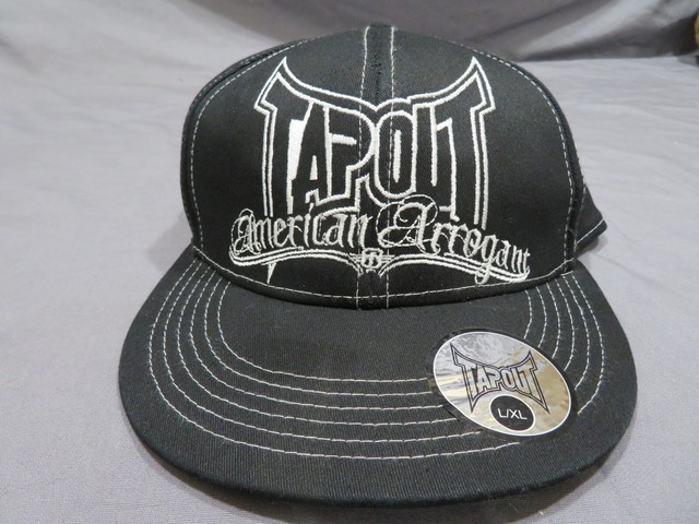 Tapout American Arrogant Hat Cap Fitted TEK Flex Black & Red L/xl for ...