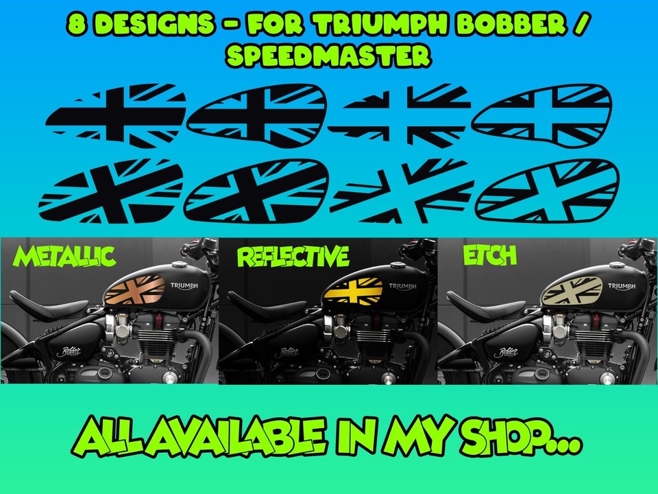 Union Jack Tank Sticker Accessory For Triumph Bobber - Etch (TFC A) | eBay