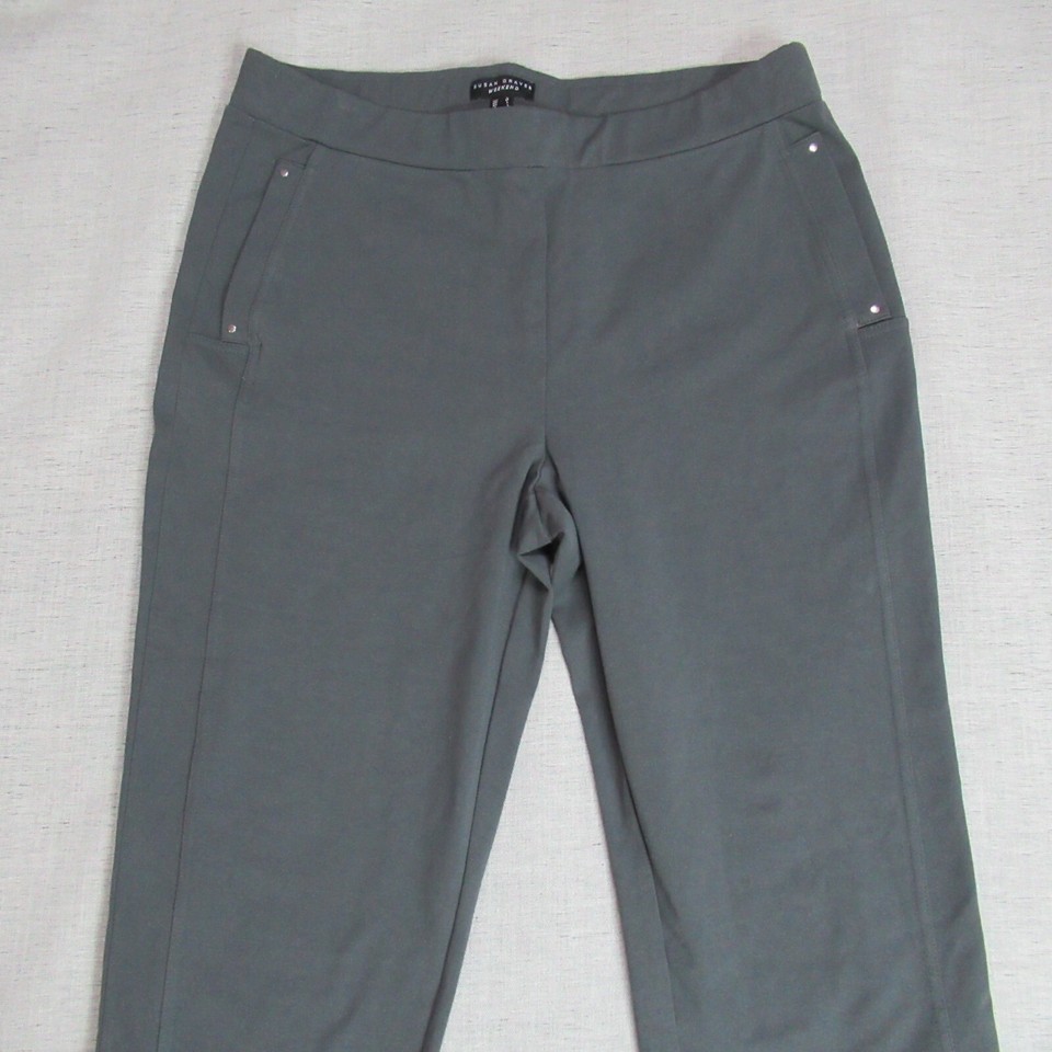 Susan Graver Pants Womens Medium Gray Weekend Regular Premium Stretch ...