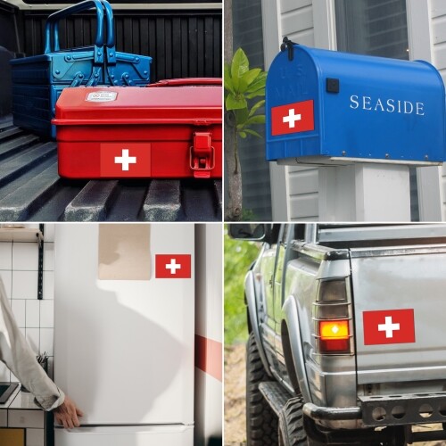 Switzerland Swiss Flag Car Magnet Decal 4 x 6 Heavy Duty for Car Truck ...