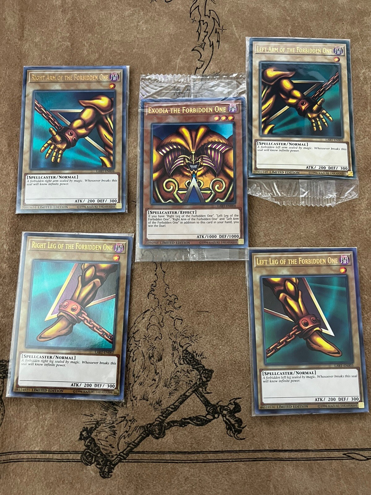 LART SEALED Exodia the Forbidden One Complete Card Set ONLY 1 ON EBAY ...