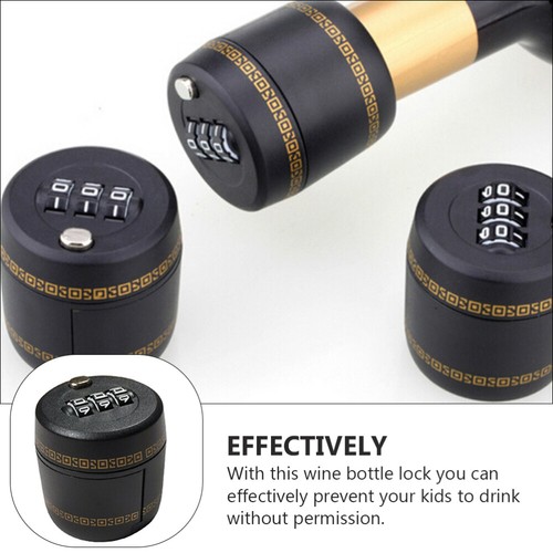 Wine Bottle Lock Digital Code Cap Stopper Black | eBay