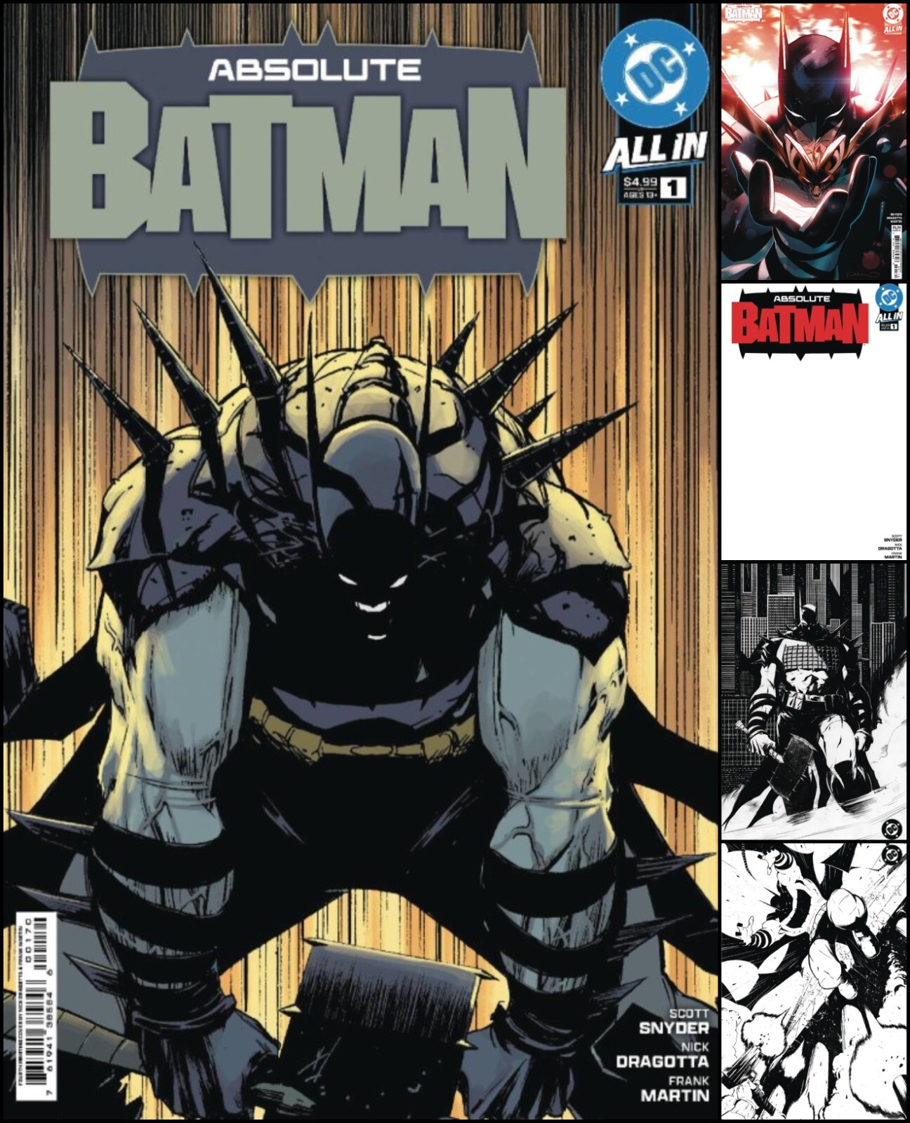ABSOLUTE BATMAN #1 4TH PRINTING DC COVER PICK/SET/VARIANTS 1:25 12/26 ...