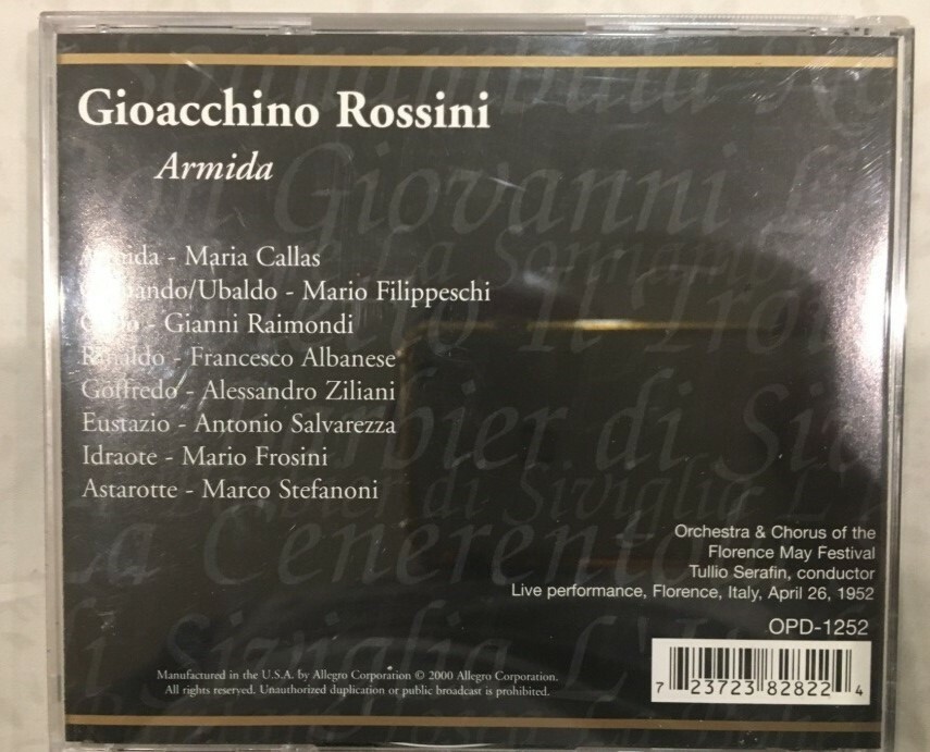 Rossini: Armida (CD, Jun-2000, 2 Discs, Opera D'Oro) | eBay