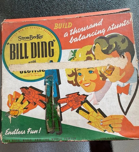 Vintage StromBecker Wooden Bill Ding With 7 Clowns Game Set No. B71 ...