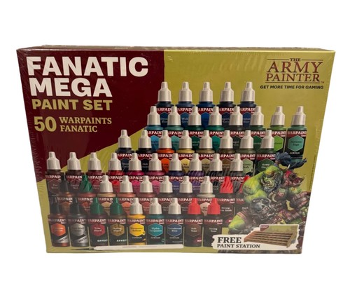The Army Painter Warpaints Fanatic Mega Set 50 Paints Brush MDF Paint ...