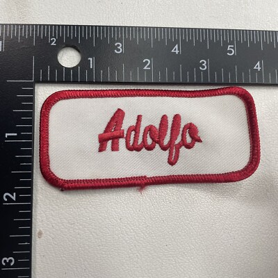Red Letter ADOLPHO Name Patch 20NF | eBay
