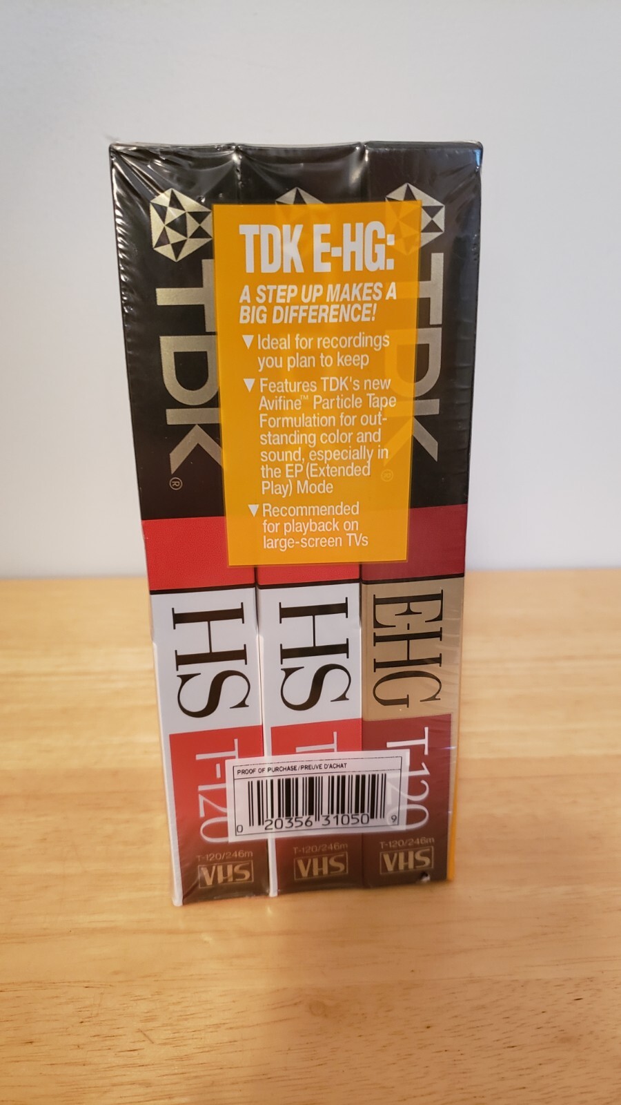 TDK HS (2) & E-HG (1) VHS Blank Tapes T-120 Sound & Color Super Avilyn ...