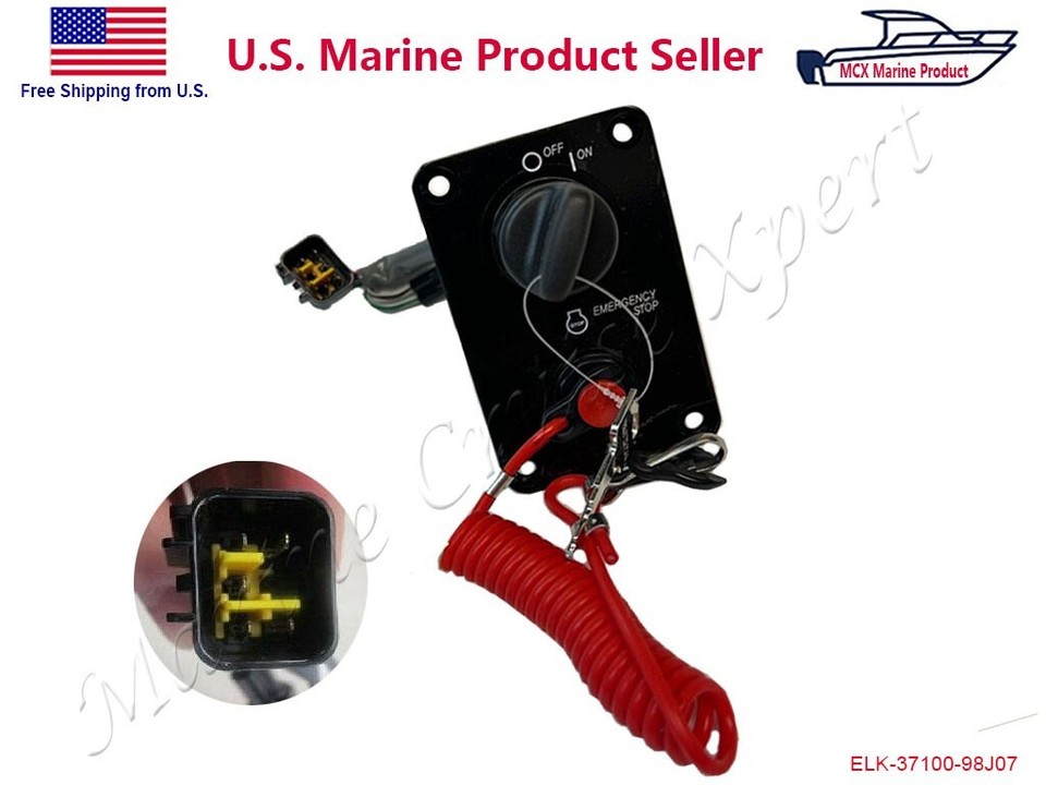 Suzuki Outboard Ignition Key Switch Panel 37100-98J00 37100-98J04 37100 ...